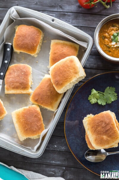 Homemade Pav - Cook With Manali