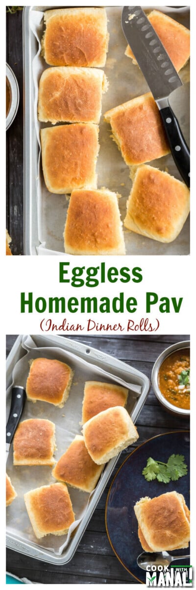 Homemade Pav - Cook With Manali