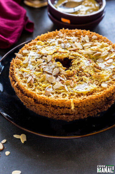Ghevar - How to make Ghevar - Cook With Manali