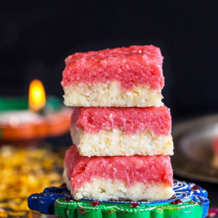 Rose Cardamom Burfi - Cook With Manali
