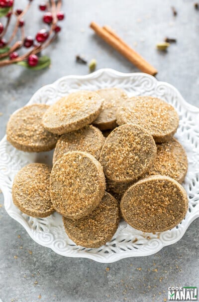 Chai Shortbread Cookies - Cook With Manali