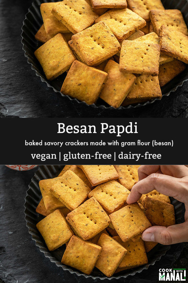 Baked Besan Papdi - Cook With Manali