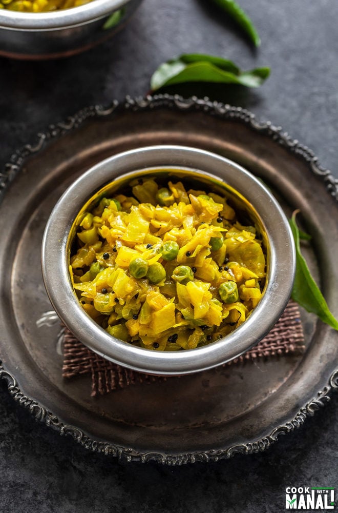 Instant Pot Patta Gobhi Matar (Cabbage & Peas) - Cook With Manali