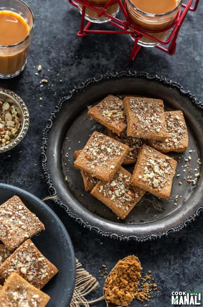 Vegan Almond Jaggery Cookies - Cook With Manali