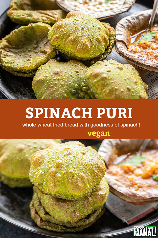 Spinach Puri (Palak Puri) - Cook With Manali