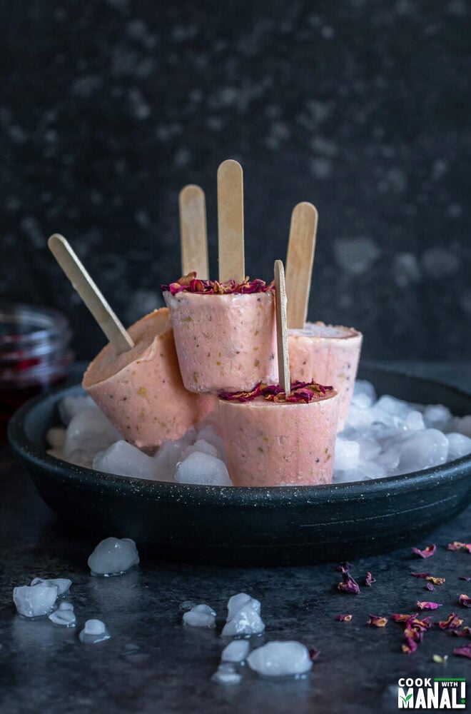 Rose Kulfi - Cook With Manali