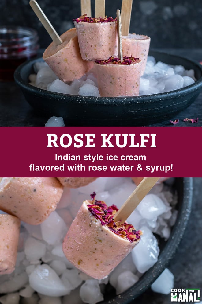 Rose Kulfi - Cook With Manali