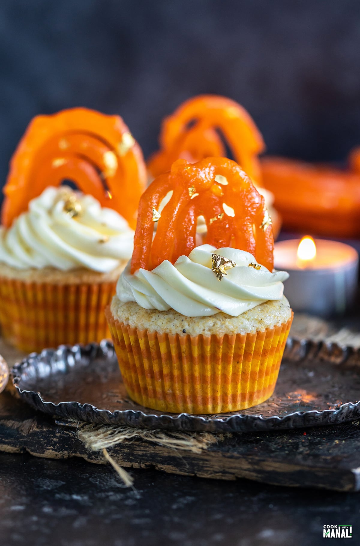 Rabdi Jalebi Cupcakes - Cook With Manali