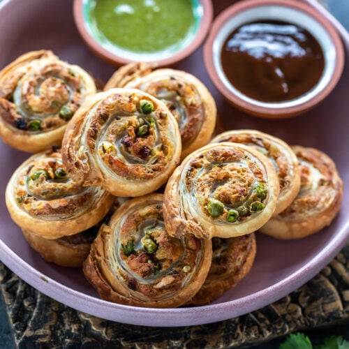 Shahi Samosa Pinwheels - Cook With Manali