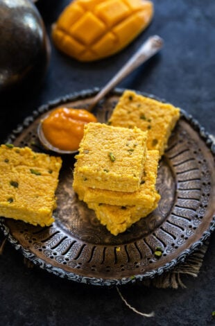 Mango Kalakand - Cook With Manali