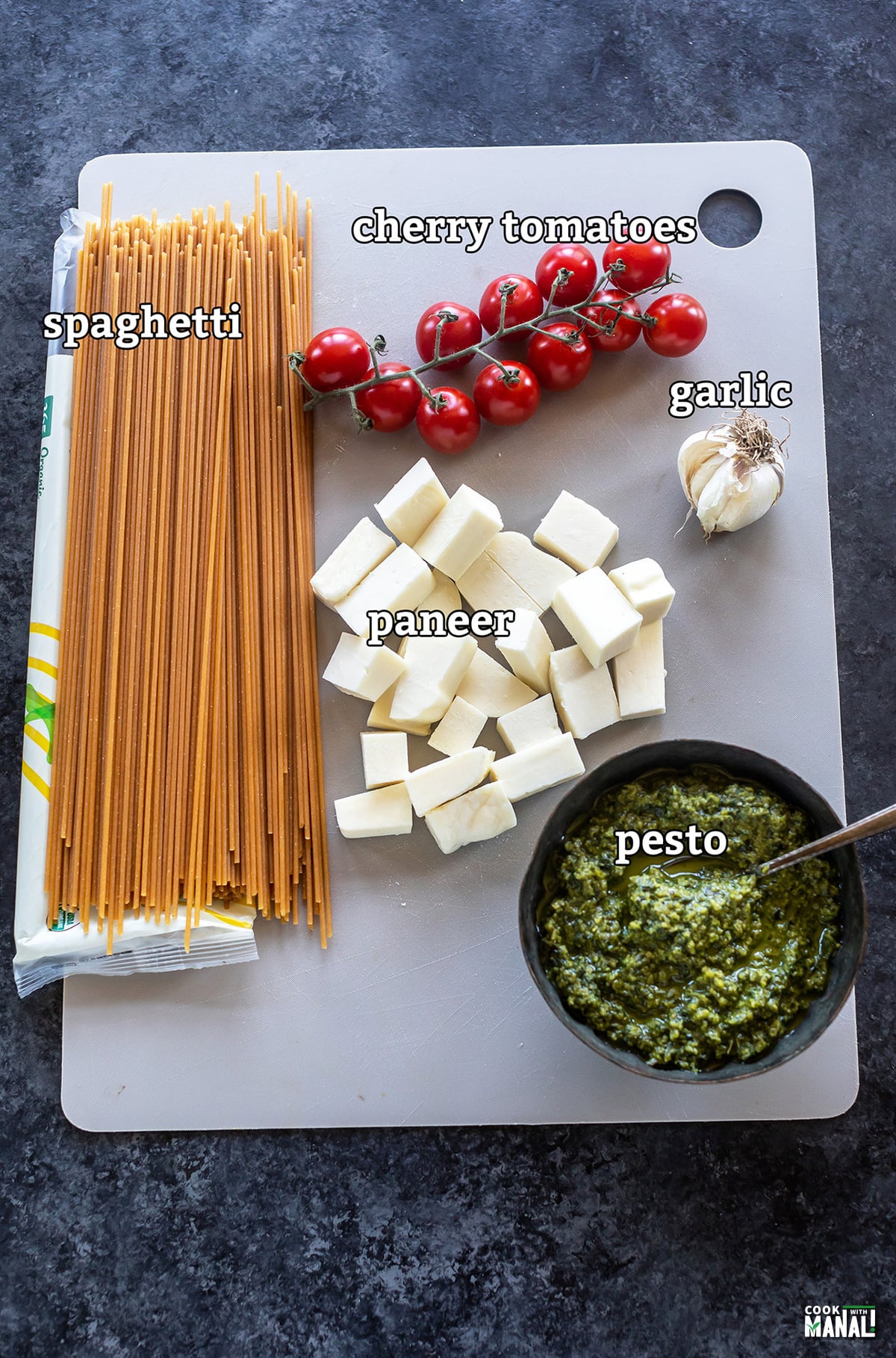 Paneer Pesto Pasta with Cherry Tomatoes - Cook With Manali