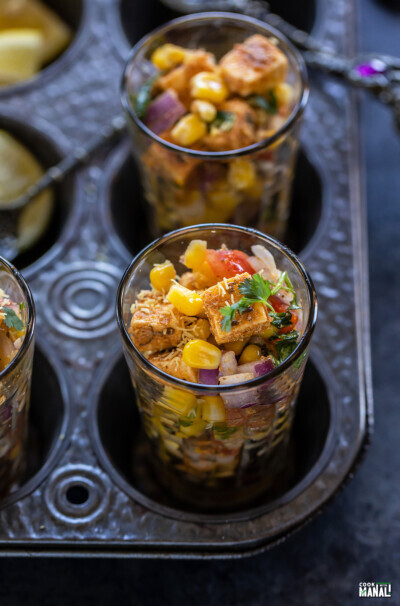 Paneer Tikka Corn Chaat - Cook With Manali