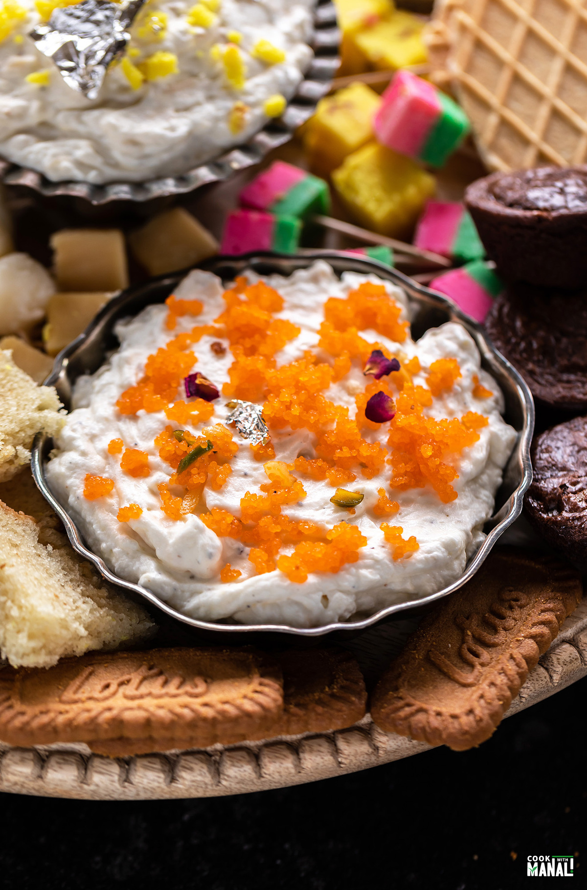 Mithai Dip & Indian Dessert Charcuterie Board - Cook With Manali